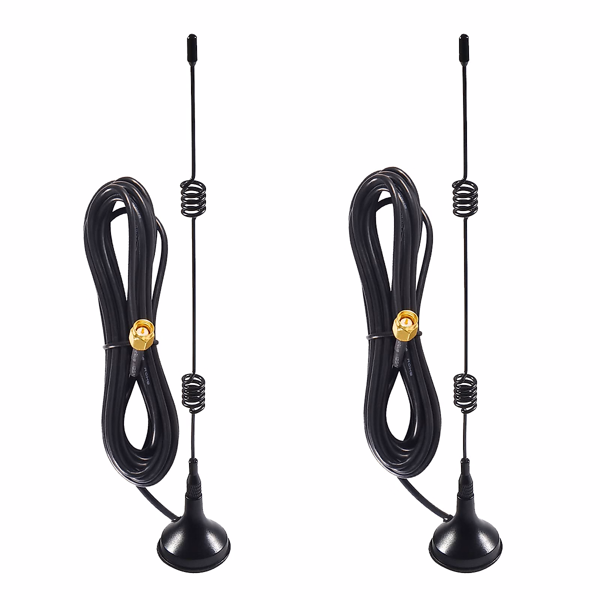 AEDIKO 2pcs 2.4GHz 7dBi WiFi Booster Antenna WiFi Antenna SMA Male Connector for WiFi Security Camera/WiFi Router/Wireless Network Card/USB Adapter