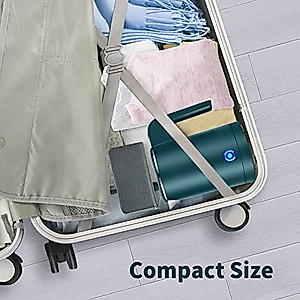 Small Portable Electric Kettle, 0.6L Mini Stainless Steel Travel Kettle, Portable Mini Hot Water Boiler Heater, Quiet Fast Boil & Cool Touch with Boil-Dry Protection (Green)