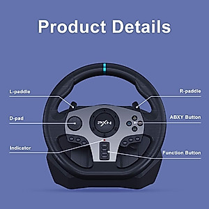 Racing Steering Wheel Gaming Racing Wheel, Used - Like New PXN Driving Wheel Volante PC 270/900 Degree Vibration and Shifter with Pedals for PC,PS3,PS4 (V9-1)