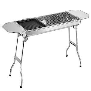 TBMAKE Grills Portable Outdoor BBQ Grill Patio Camping Picnic Barbecue Stove Suitable For People Charcoal Grill Grill Table