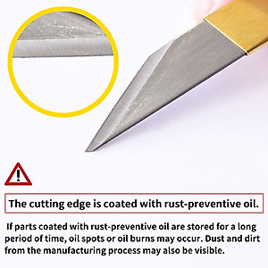 Kiridashi Craft Pocket Knife Japanese Blade Brass Handle with Sheath