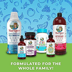 Multivitamin for Kids USDA Organic | Sugar Free Kids Multivitamin | Liquid Vitamins for Kids | Immune Support Supplement | Cognitive Health & Overall Wellness | Vegan | 14-0.5 Fl Oz Pouches