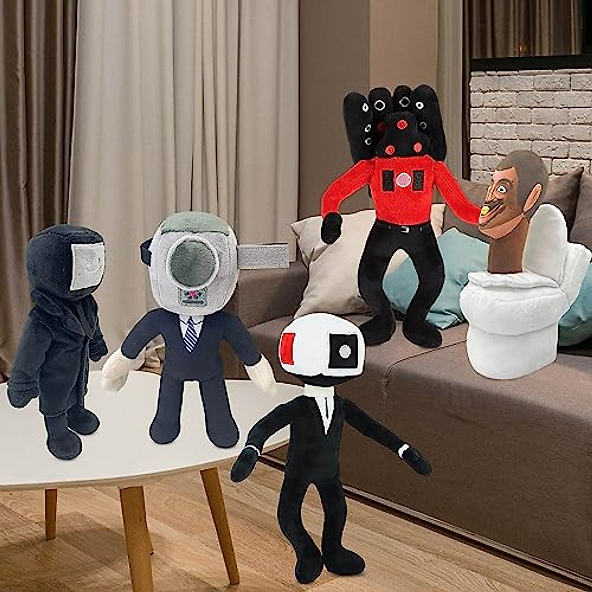 XIYASAVI Skibidi Toilet Plush Toy,11" Cameraman Plush,Speakerman Plush Stuffed Animal Plushies Doll,Collectible Gifts for Kids Fans Aldults Birthday (2PCS)