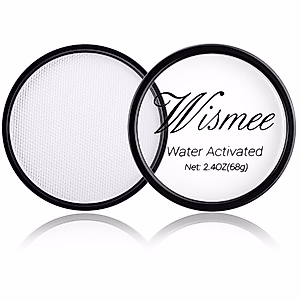 Wismee Professional Face Paint Body Paint, Water Based Body Paint Full Coverage for Adults Children Cosplay Corpse Bride SFX Costumes Festivals Makeup-White