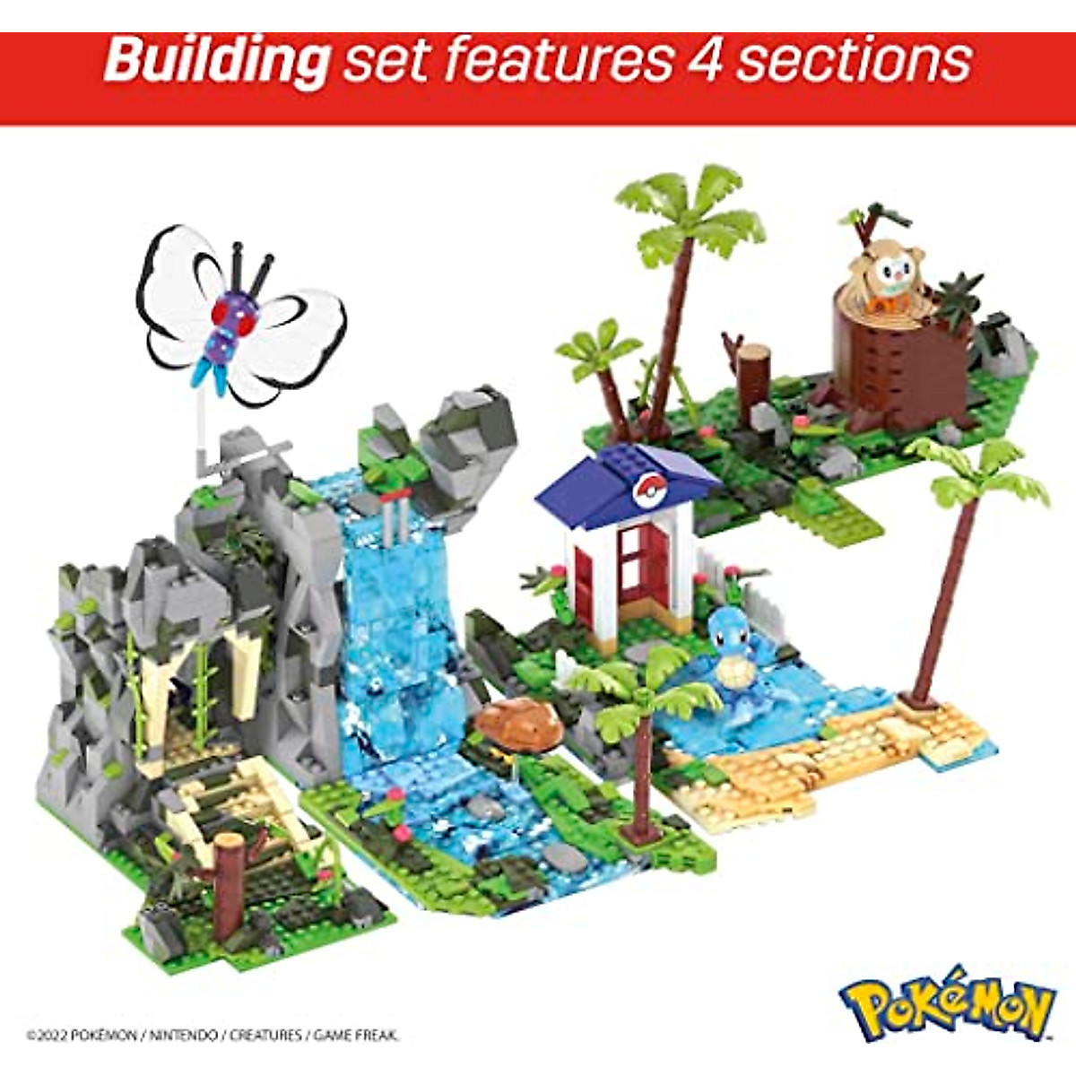 MEGA Pokemon Action Figure Building Toys for Kids, Jungle Voyage with 1362 Pieces, 4 Poseable Characters, Age 7+ Years Old Gift Idea (Amazon Exclusive)