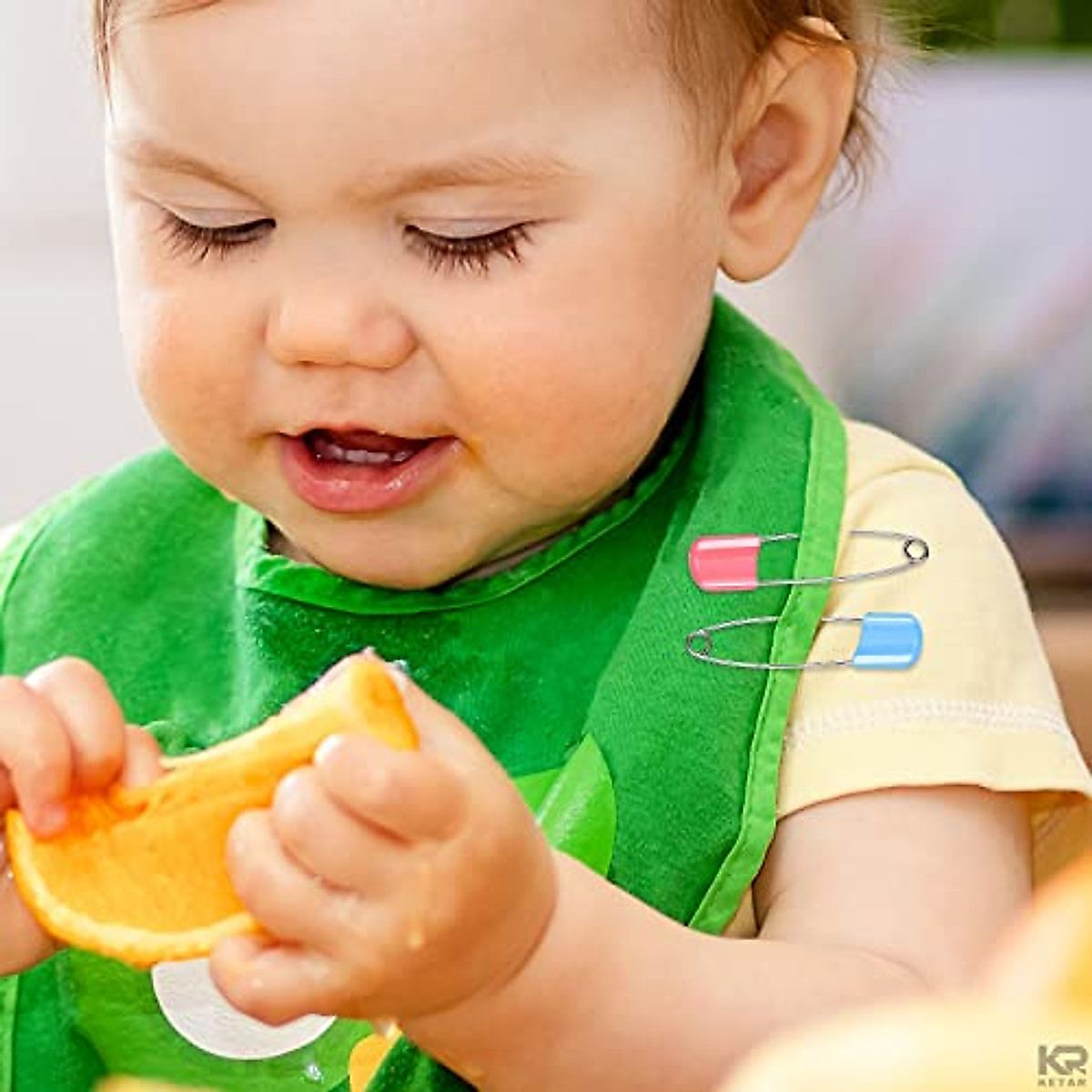 142Pcs Baby Safety Pins Heavy Duty - Stainless Steel Cloth Diaper Pins Heavy Duty Safety Pin Diaper Safety Pins for Clothes Decorative Diaper Pins - Plastic Head Clothing Safety Pins Bulk Safety Pins