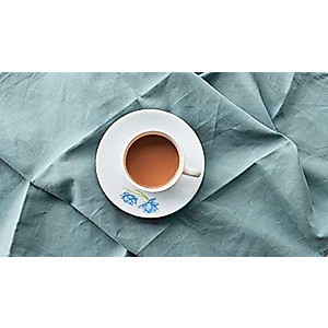 WHITEWRAP Kitchen Towels | 100% Cotton | Dish Towels for Kitchen | 18"x28" Vintage Plain Towels Blue 12-Pack | Hand Towels, Tea Towels, Dish Cloths| Super Absorbent | Reusable Cleaning Cloths