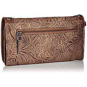 M&F Western Ariana Clutch Wallet Brown One Size