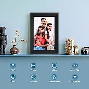 Digital Picture Frame, Dreamtimes 10.1 Inch WiFi Digital Photo Frame with 1280 * 800 HD Touchscreen, Auto Dim, Effortless One Minute Setup to Send Photos Via AiMOR App from Anywhere