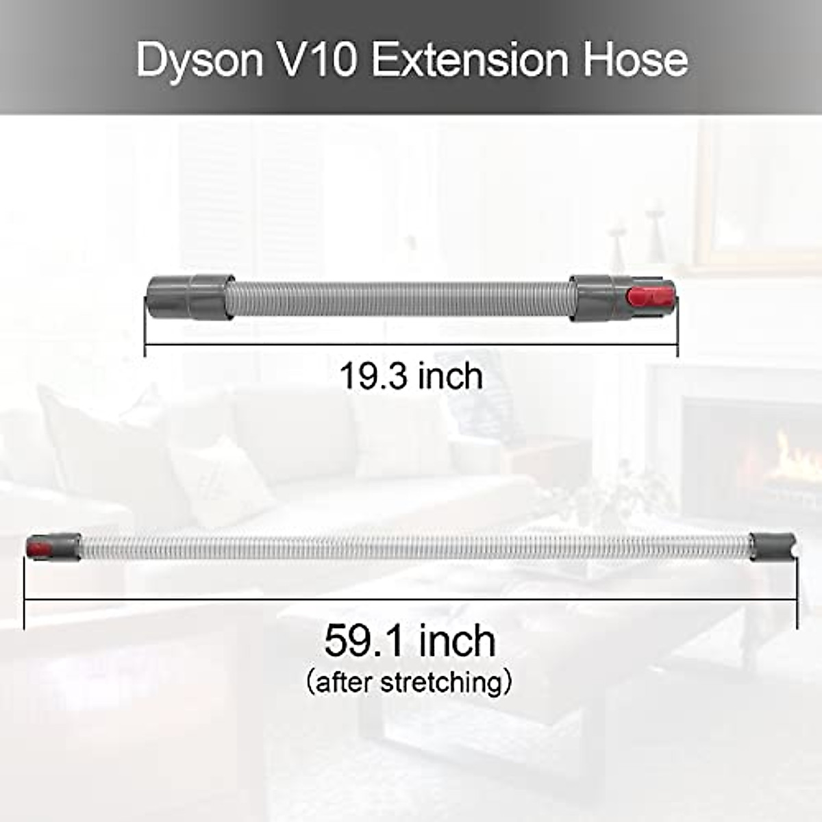 Garbage fighter Flexible Extension Hose Replacement for Dyson V7 V8 V10 V11 V15 Cordless Stick Vacuum Cleaner Accessory Attachment