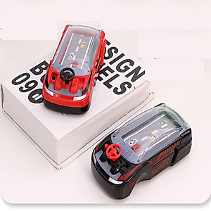 CYFG Hand-Held Portable Car Adventure Game Machine Speed, Children's Toy Manual Puzzle Simulation Racing Machine Steering Wheel (Red,1Pcs)