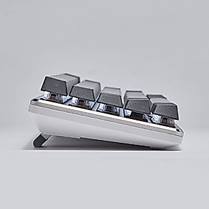 Qisan Mechanical Keyboard Gaming Keyboard Blue Switch Wired/Wireless Bluetooth Keyboard 68-Keys Mini Design(60%) Gateron Switch PBT Keycaps Grey Combo Color for Gaming/Office