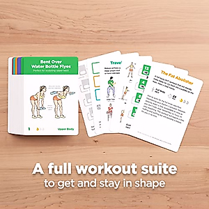 WorkoutLabs Exercise Cards: Bodyweight – Premium Home & Gym Workout Flash Cards Deck for Women and Men with 60 Exercises and 12 No Equipment Routines · Waterproof Plastic Fitness Flashcards