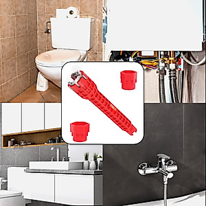 YBQSPLY Basin Wrench,8 in 1 Faucet Wrench and Sink Wrench Installer Multi Tool,Multi-Purpose Plumbing Tools Faucet Wrench Plumbers Wrench for Pipe and Tub Drain Removal Nut Wrench