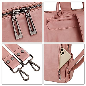Uromee Travel Backpack Purse for Women Vegan Leather Ladies Fashion Tassel Shoulder Bag Convertible