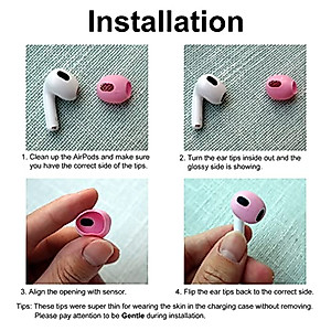 [ Fit in Case ] Ultra Thin Compatible with AirPods Pro 2 Ear Tips Eartips, Replacement Super Thin Anti Scratch Cover Skin Accessories Compatible with AirPods Pro 2nd Generation 2 White 2 Black