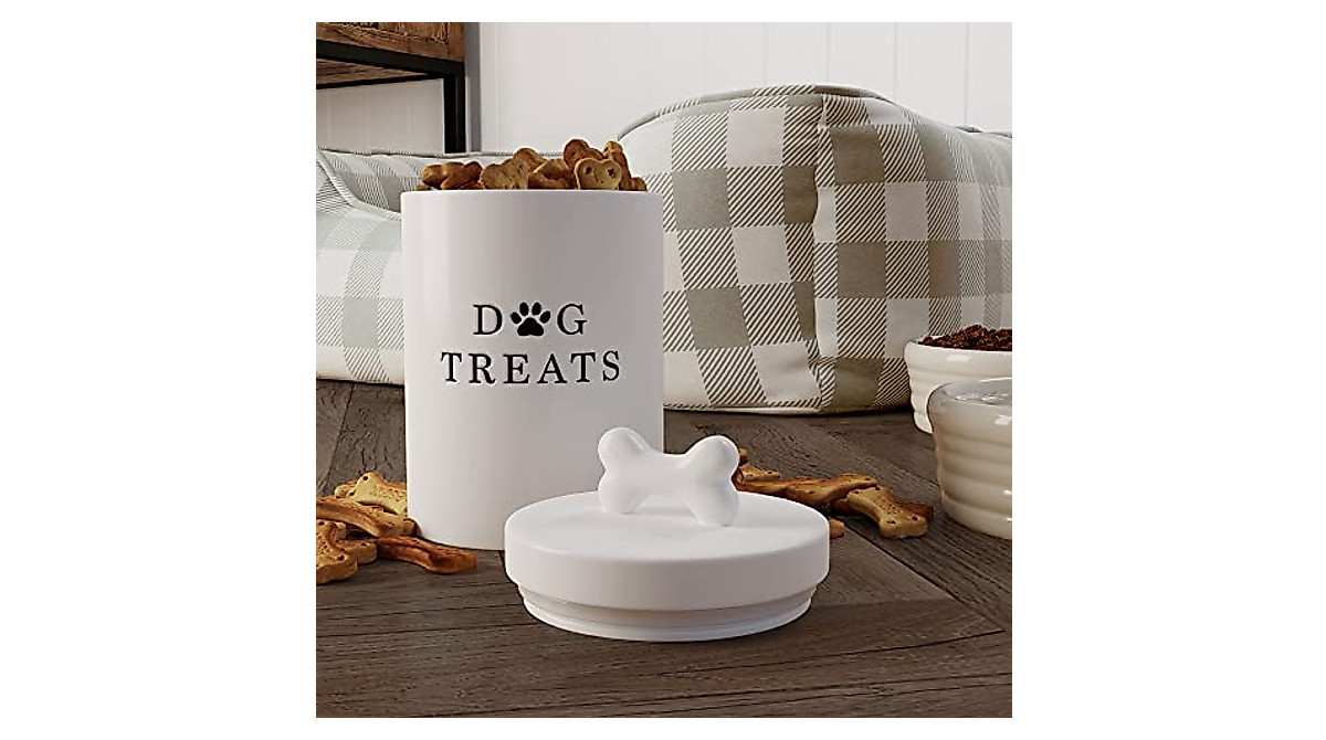 Large Dog Treat Container - Airtight & Rustic Design