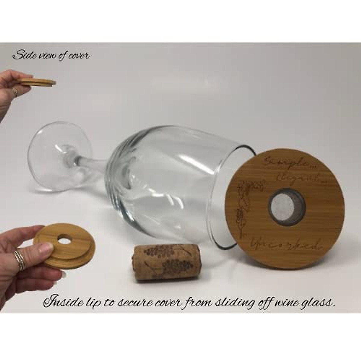 WINE ACCESSORIES FOR WINE LOVERS - Drink Glass Covers (4) - Beverage Covers to Keep Bugs Out - Coverware Drink Tops - Wine Glass Topper Ventilated
