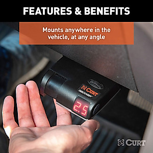 CURT 51120 Discovery Electric Trailer Brake Controller, Time-Delay , black