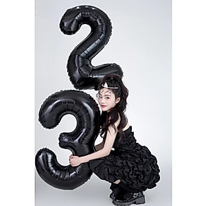23 Balloon Numbers, 23rd Birthday Decorations for Women Men, Number 32 Balloons 40 In Black Happy 32nd Birthday Party Decorations Jumbo Foil Helium Mylar Balloons for Wedding, Celebration, Graduations