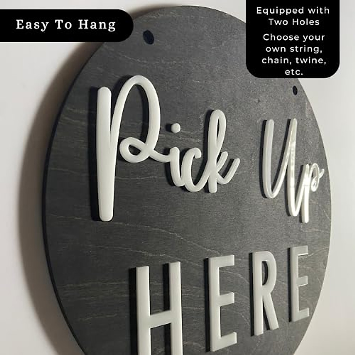 Order Here Pick Up Window Wood & Acrylic Hanging BUSINESS Sign COFFEE SHOP Restaurant Bakery Ice Cream Stand Decor Pick Up Kiosk Retail