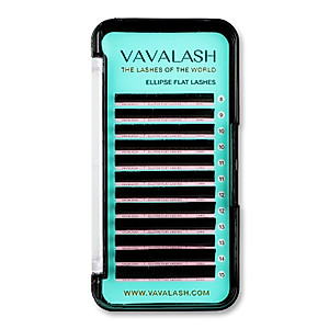 Ellipse Eyelash Extensions 0.15mm D Curl 8-15mm Mixed Flat Eyelash Extension Supplies Light Lashes Matte Individual Eyelashes Salon Use Black Mink False Lashes Mink Lashes Extensions(D-0.15-8-15mm)