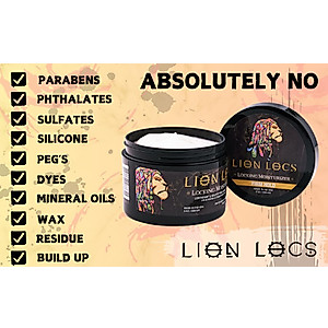 Lion Locs Hair Locking Dreads Moisturizer for Dreadlocks, Locks, Microlocs, Interlocks, Braidlocks, Braids, Fauxlocs, Twistlocks, or Sisterlocks (8oz) (Firm)