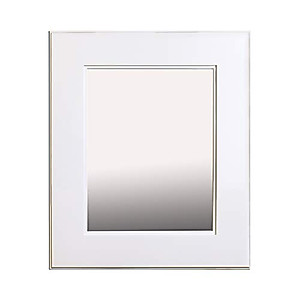 Fox Hollow Furnishings 13” x 16” Mirrored Medicine Cabinet (Shaker White)