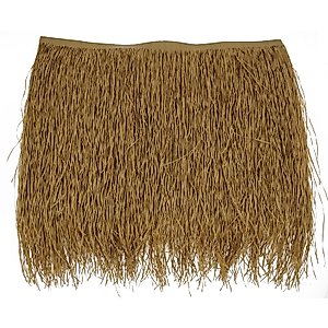 SHAZHU Duck Blind Grass Tiki Straw Roof 47x50cm Artificial Thatch Mexican Tiki Hut Palm Thatch Rolls for Tiki Umbrella Covers Mini Bar Palapa Thatch Roofs(Size:10pcs)