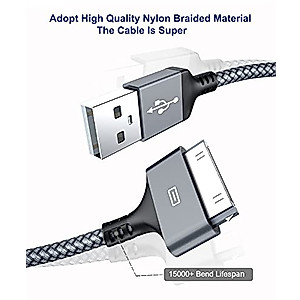 iPod Charger Cable 6.6FT 2PCS,AkoaDa Apple Certified 30Pin Charger USB Sync Cable,USB iPad 2 Charger High Speed Sync Charging Cord Cables for iPhone 4 4s 3G 3GS iPod Classic iPad 1 2 3 iPod Touch Nano