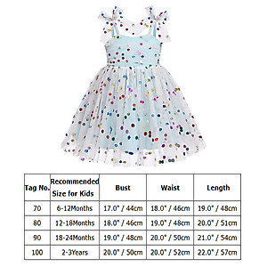 1st Birthday Dress for Baby Girl Toddler Kids First One Year Old Party Princess Dress 2nd 3rd Smash Cake Photo Shooting Spaghetti Straps Bowknot Polka Dots Layered Tulle Tutu Dress Light Blue 12-18M