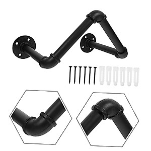 2 Sets Wall Mount Hanging Rack Towel Rack Industrial Towel Rack Hanging Towel Holder Multi-functional Storage Rack Towel Organizer Holder Storage Holder Retro Rack