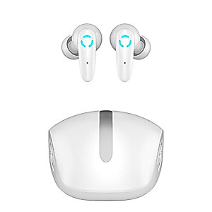 SHILONG 2022 New Hi-Fi TWS-Headphones - Touch-Control Bluetooth 5.2 Insensible Wearing Wireless Earphones Polished Novelty Appearance Earbuds Headset for Sports Running (White)