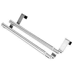 Syrisora Double Layers Stainless Steel Telescopic Towel Holder Rack Hanger Organizer Bathroom Kitchen
