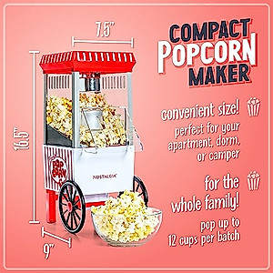 Nostalgia Popcorn Maker Machine - Professional Tabletop 4 Oz Kettle