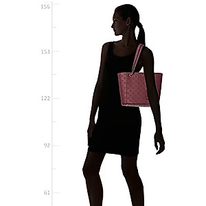 GUESS Womens Noelle Small Elite Tote Shoulder Bag, Merlot Logo, One Size US
