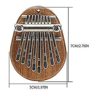Thumb Piano 8 Key Mini Kalimba, Exquisite Finger Piano, Portable Marimba Musical Instrument Gift, Wooden Finger Mbira with Lanyard Special Gifts for Kids and Adults Beginners