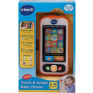 VTech Touch and Swipe Baby Phone, Orange