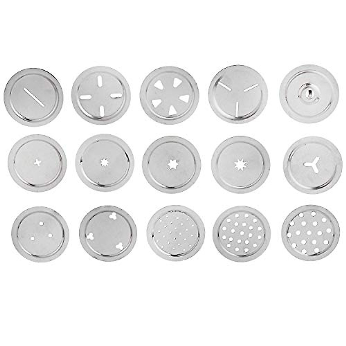 Yellow Leaf Products Stainless Steel Kitchen Press with 15 Different Types of Jalies, मखनी मुरुक्कू Maker/Bhujiya Maker/Noodles/Murukku/Cookies/chakli/Namkeen/Sev Maker (Steel, Stainless Steel)