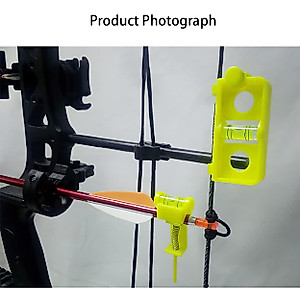 Ruiwaer Archery Level Bow Tuning and Mounting String Level Combo Plastic Arrow Level Compound Bows Tuning and Mounting String Archery Tuning Level Combo Accessory, Yellow