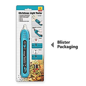 ALLOSUN Christmas Light Tester and Repair Non Contact AC Voltage Tester 12-600V Light Bulb Removal Tool Fuse Bulb Tester