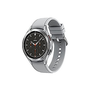 SAMSUNG Galaxy Watch 4 Classic 46mm Smartwatch with ECG Monitor Tracker for Health, Fitness, Running, Sleep Cycles, GPS Fall Detection, Bluetooth, US Version, Silver