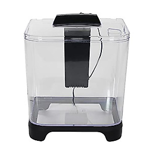 PENN-PLAX NuWave Betta Fish Tank Kit with LED Light and Internal Filter – Black – 1.5 Gallon