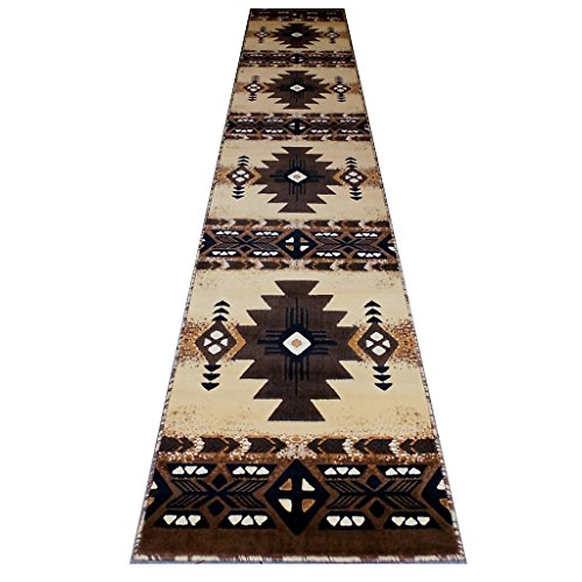 Concord Global Trading South West Native American Long Runner Area Rug Design C318 Berber (32 Inch X 15 Feet 6 Inch)