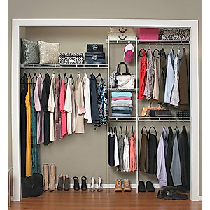 ClosetMaid 1628 Closet Organizer Kit, 5-Foot to 8-Foot, White