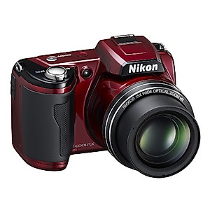 Nikon Coolpix L110 12.1MP Digital Camera with 15x Optical Vibration Reduction (VR) Zoom and 3.0-Inch LCD (Red)