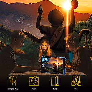 Exit: The Sacred Temple (with Jigsaw Puzzles) | Exit: The Game - A Kosmos Game | Family-Friendly, Jigsaw Puzzle-Based at-Home Escape Room Experience for 1 to 4 Players, Ages 10+