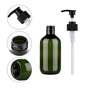Pump Bottle Dispenser, Yebeauty 10oz/300ml Empty Plastic Shower Refillable Dispenser Soap Shampoo Pump Dispenser Containers with Pump Multipurpose for Cosmetic Kitchen Bathroom, 2-Pack Green