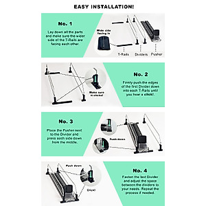 Drinks Organizer for Fridge - Refrigerator Bottle Can Organizer - Glide Pusher Home Refrigerator - Can Dispenser - Beverage Adjustable Organizer (3 Wide) SUND