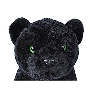 Wild Republic Jaguar Black, Cuddlekins, Stuffed Animal, 12 inches, Gift for Kids, Plush Toy, Fill is Spun Recycled Water Bottles